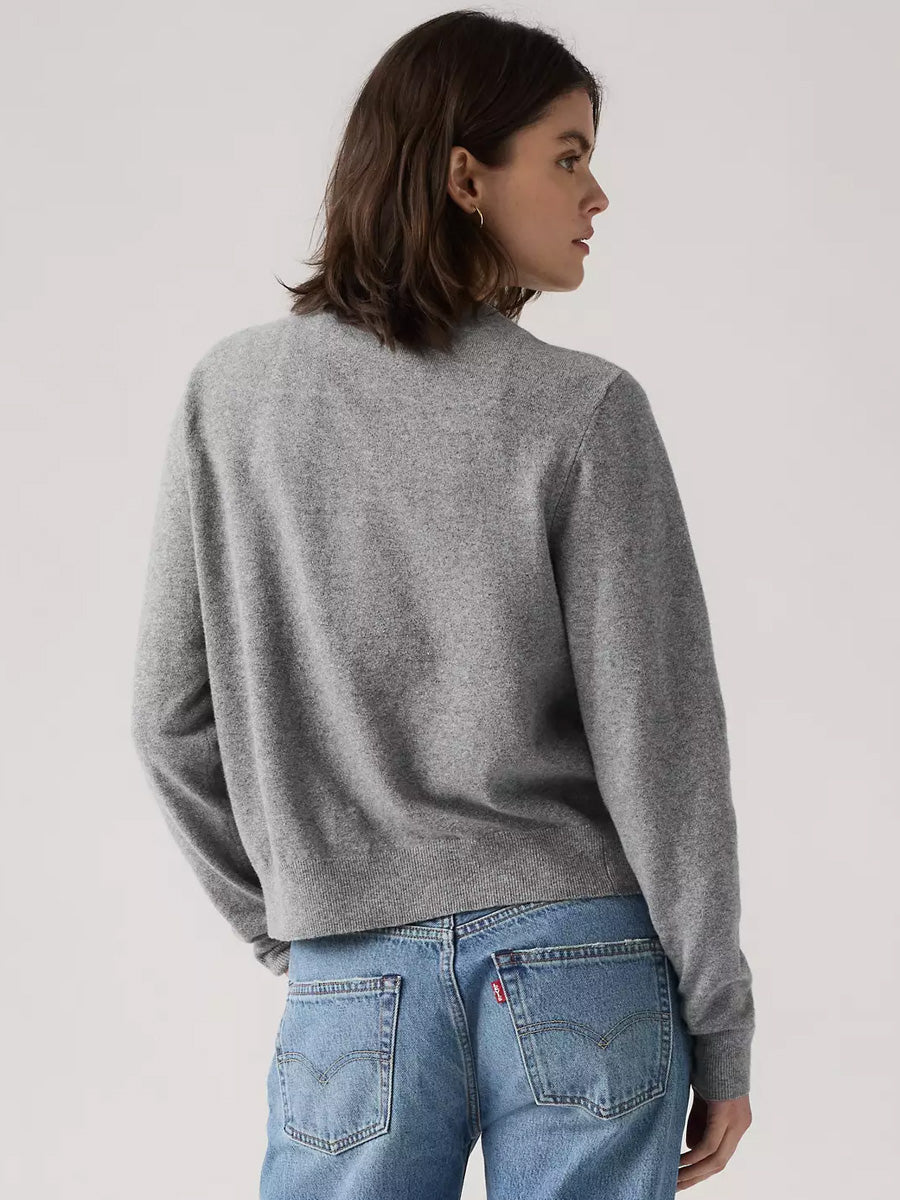 LEVI'S SUPER SOFT CREWNECK CARDI - DARK HEATHER – OAK CLOTHING CO. INC.